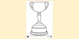 Trophy With Stand Colouring Sheet | Colouring Sheets