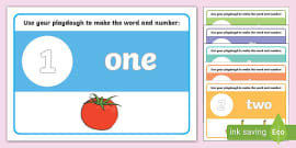 Basic Counting Fish Modelling Dough Mats (teacher made)