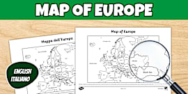 KS2 Labelled Map of Europe - Twinkl