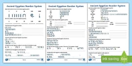 Ancient Egyptian Number System Information Sheet