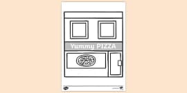 FREE! - Square Pizza Base Colouring | Colouring Sheets