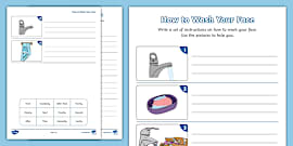 Washing Face Step-by-Step Instructions (teacher made)