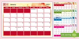 Editable 2022 Calendar - Printable Resources (teacher made)