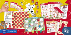 Chinese New Year Themed Editable Board Game (teacher made)