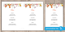 Tropical Editable Menu