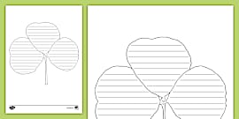 KS1 Shamrock Writing Template
