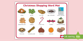The Christmas Story Word Mat (teacher made) - Twinkl