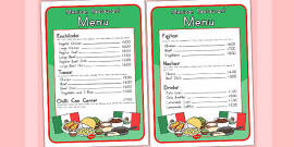 Mexican Restaurant Role Play Posters (teacher made) - Twinkl