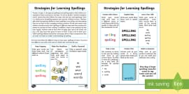 Spelling Practice Sheets: Spelling Test Words For Kids