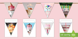 Cake Sale Photo Display Bunting (teacher made) - Twinkl