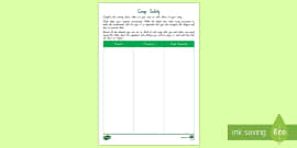 Camp Reflection Worksheet / Worksheet (teacher made)