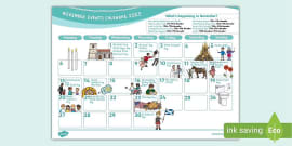 March Events Calendar 2024 (teacher made) - Twinkl