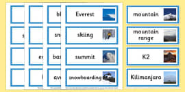 Mount Everest Word Mat (teacher made) - Twinkl