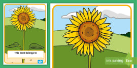 FREE! - Daisy Flower Book Cover (Teacher-Made) - Twinkl