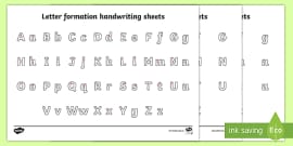 NSW Foundation Handwriting Practice Sheets (teacher made)