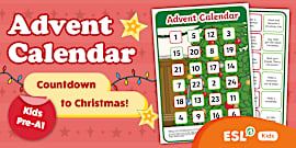 ESL Christmas Advent Calendar