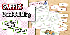 Prefix and Suffix Word Builder Cards and Activity Sheet