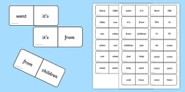 Phase 2 High Frequency Words Dominoes (teacher made)