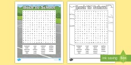 School Wordsearch (teacher made)