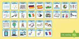 Daily Timetable Labels Arabic/English - Daily Timetable