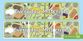 Everyday Materials Display Lettering