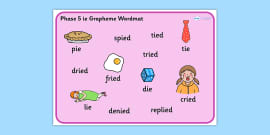 Phase 5 oe Grapheme Word Mat