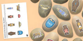 Goldilocks and the Three Bears Stick Puppets - Goldilocks, stick puppet