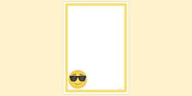 FREE! - 😊 Sad Emoji Page Border | Page Borders | Twinkl
