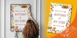 A Calm and Cosy Autumn Day Inspirational Poster - Twinkl