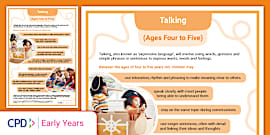 Talking (Ages Two to Three) | Early Years CPD | Poster