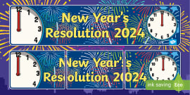 New Year's Resolutions Display Banner - Display Resources