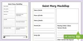 Saint Peter Fact File Template (teacher made) - Twinkl