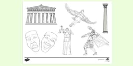 Ancient Olympics Colouring Pages - Twinkl