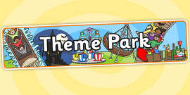 Theme Park Page Borders - theme park, page border, borders