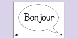 FREE! - Hello Bonjour Colouring Sheet | Colouring Sheets
