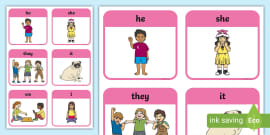 FREE! - Personal Pronoun Picture Cards (Teacher-Made)