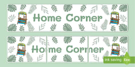 Botanical-Themed Reading Corner Display Banner - EYFS