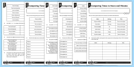 What Can You Do in a Second, Minute, Hour Time Sorting Worksheets