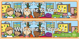 👉 Year 1 Welcome Door Sign Banner