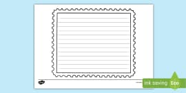 Postage Stamp Template (teacher made) - Twinkl