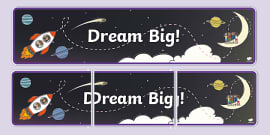 Dreams and Goals Display Banner (teacher made) - Twinkl