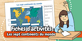 Les continents du monde - Géographie - Twinkl