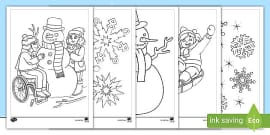Winter Doodle Colouring Pages (Hecho por educadores)