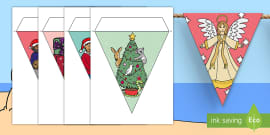 Elf Themed Bunting (teacher made) - Twinkl