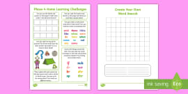 Phase 4 Outdoor Phonics Challenge Cards (teacher made)
