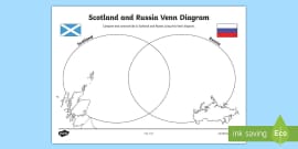 Life in Scotland and The USA Venn Diagram Worksheet - Twinkl