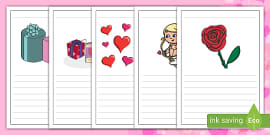 Heart-Themed Writing Frame (teacher made) - Twinkl