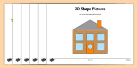 Build a House Using Shapes Activity Template (teacher made)