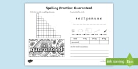 How to Spell Journey Activity Sheet (teacher made) - Twinkl