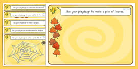 Autumn Leaves Playdough Mat